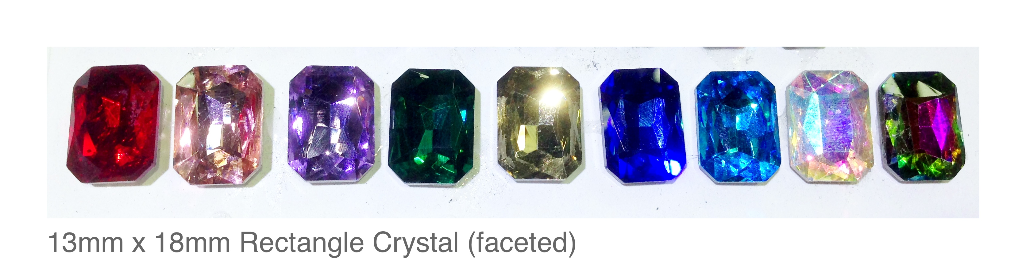 Rectangle czech crystal (faceted) 13mm x 18mm · BEADSHINES · Online ...