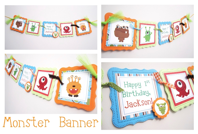 Monster Party Banner, Personalized on Storenvy