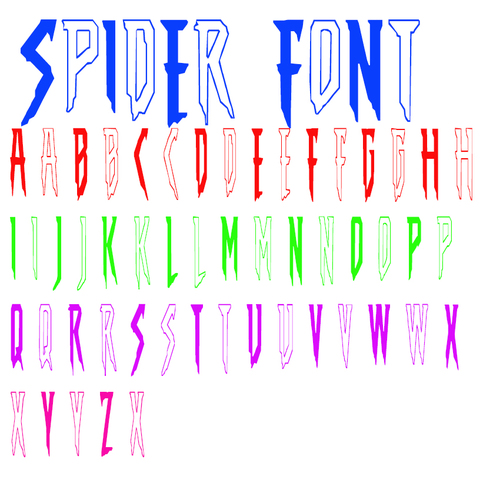 Vinyl lettering 2 inch Spider font name decal · Big tees printing ...