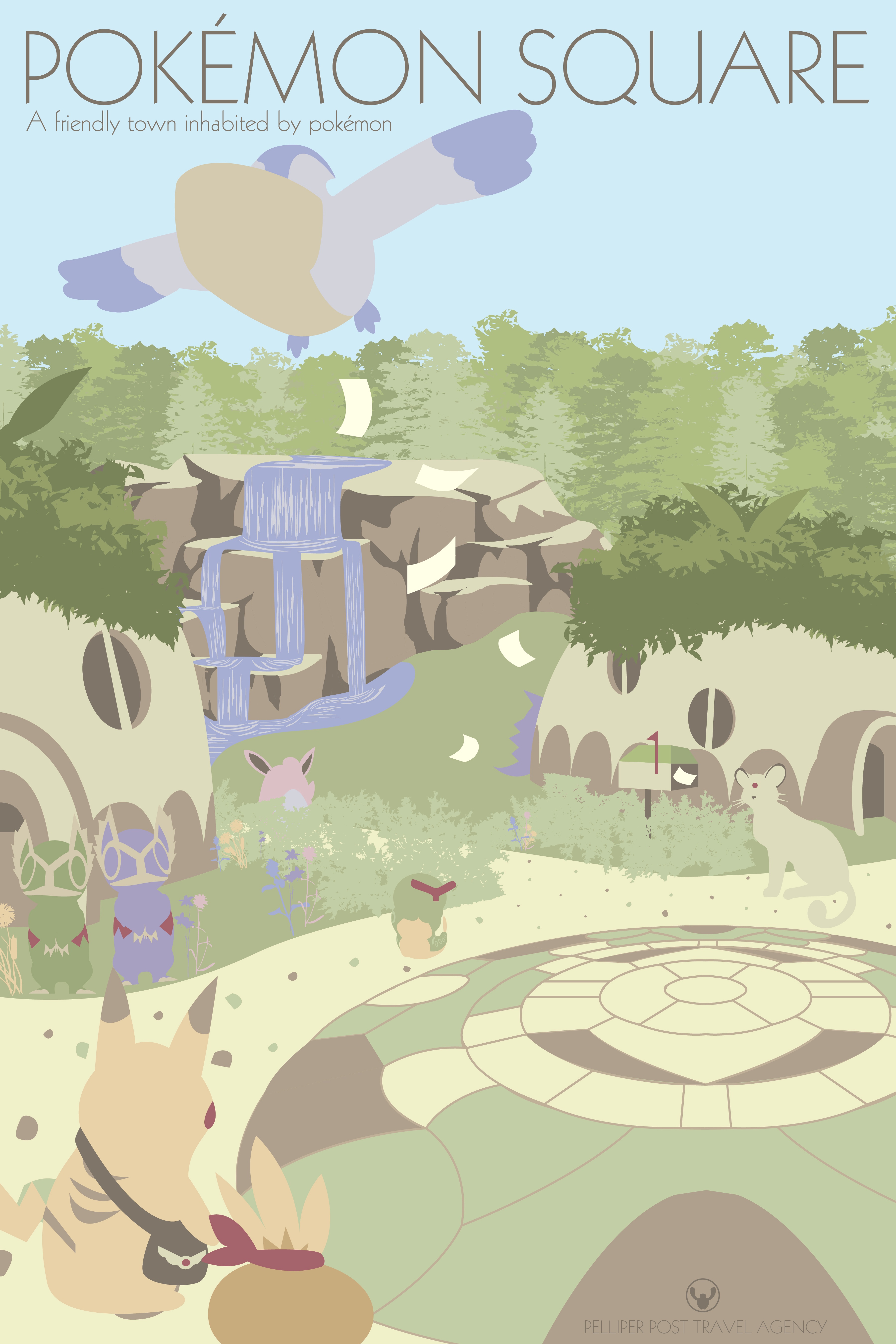 Pokemon Square Travel Poster · Casey's Design · Online Store Powered by ...