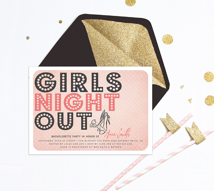 Girls Night Party Invitation Card on Storenvy