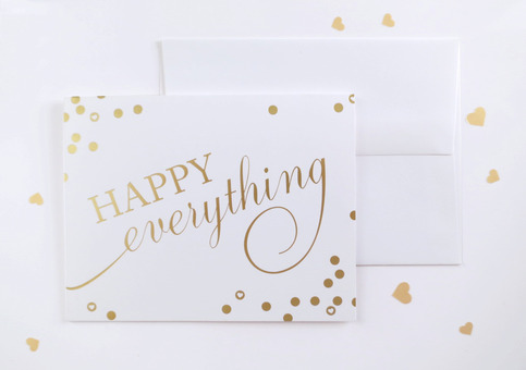 Happy Everything Gold Foil Card on Storenvy