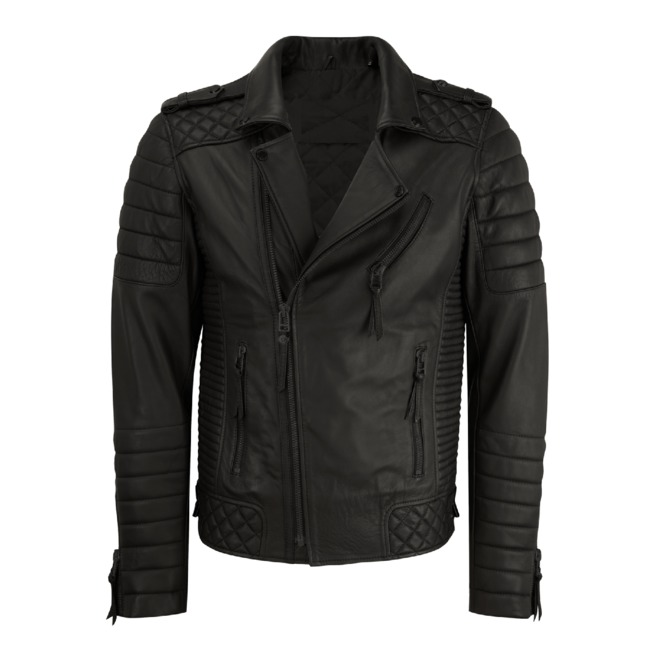 New Men Fashion Trend Black Motorcycle Leather Jacket, Biker Fashion on ...